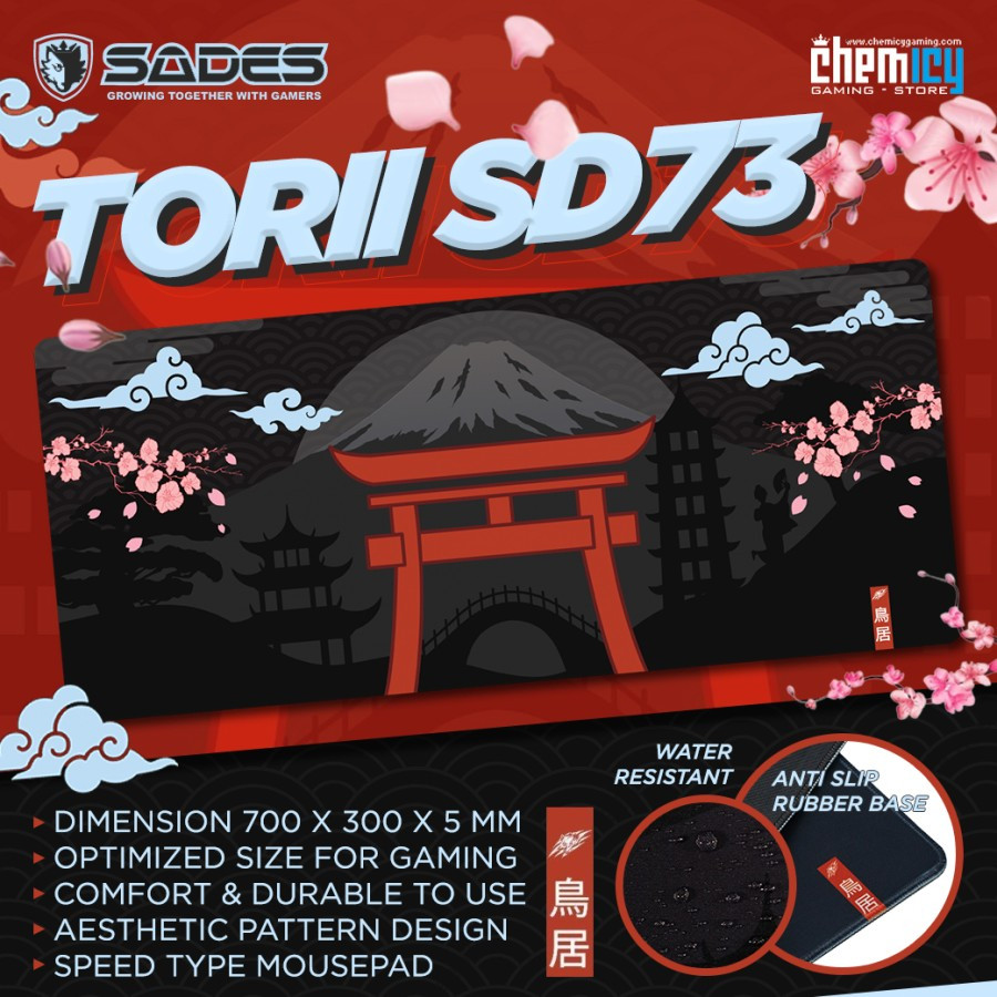 ในสต็อก Sades SD73/SD-73 Torii Tori Edition Cloth Gaming Deskmat ...