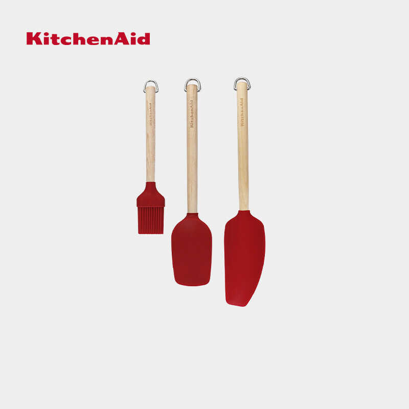 Birchwood 3pc KitchenAid Baking Set - Empire Red ไม้อัดทำขนมเซต 3 ชิ้น ...