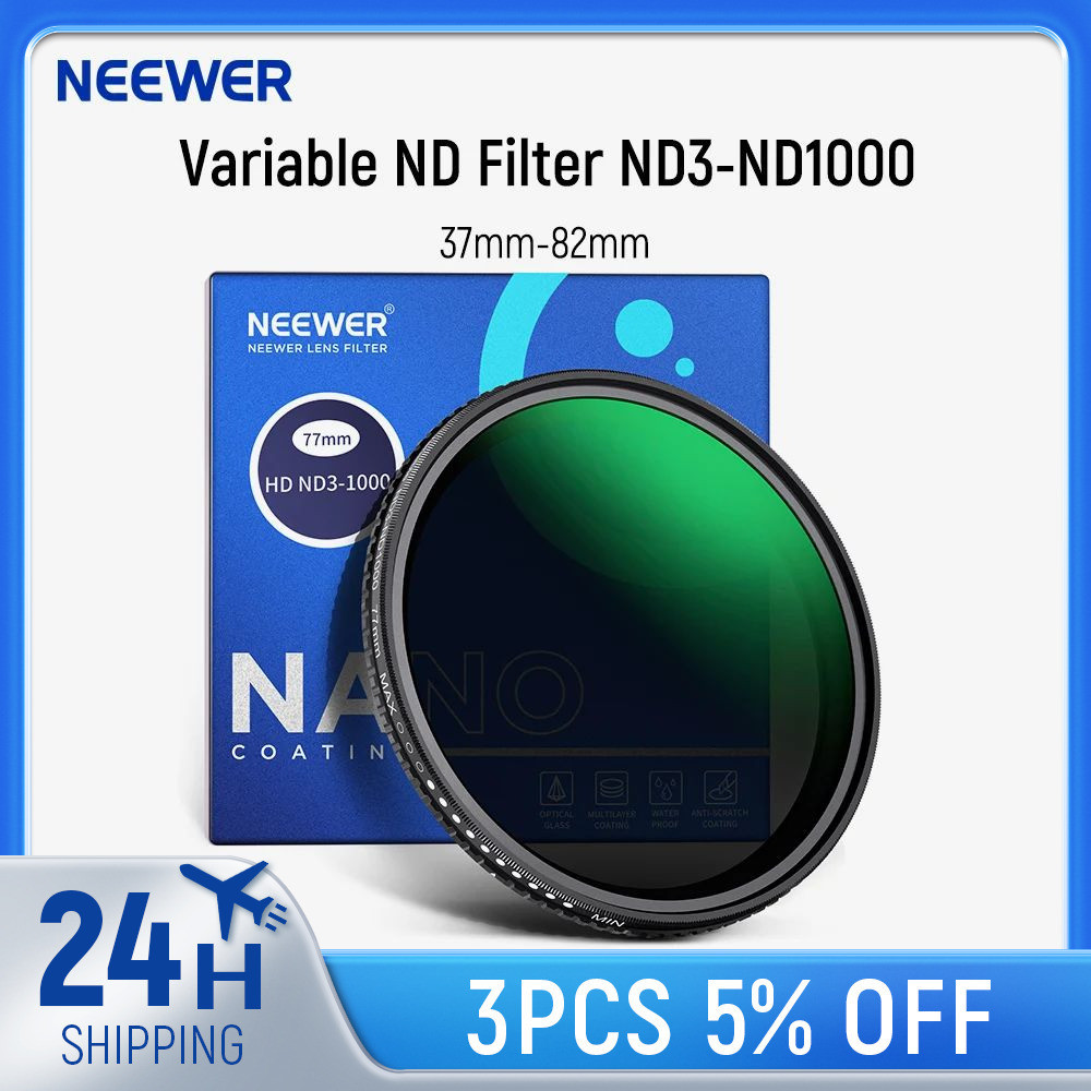 Neewer Variable ND Filter ND3-ND1000, 1.5-10 Limited Stops Neutral ...