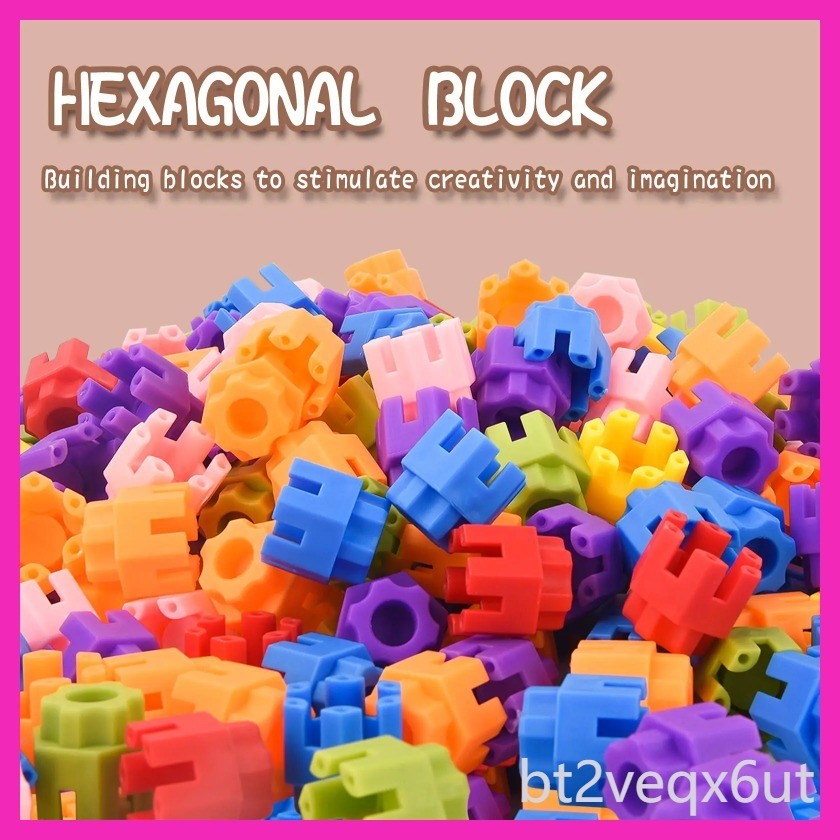 Hexagonal Building Blocks Large Particles Building Blocks Toys ...