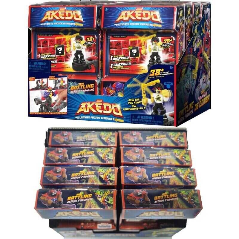 Akedo 2022 New Ultimate Arcade Warriors Starter Pack Mini Battling Action Figures Ready ...