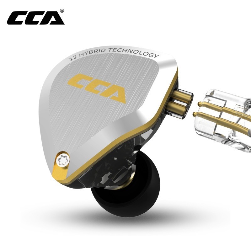 Cca C12 5BA 1DD หูฟังไฮบริด ไฮบริด โลหะ HIFI เบส หูฟังอินเอียร์ มอนิเตอร์ ตัดเสียงรบกวน หูฟัง ...