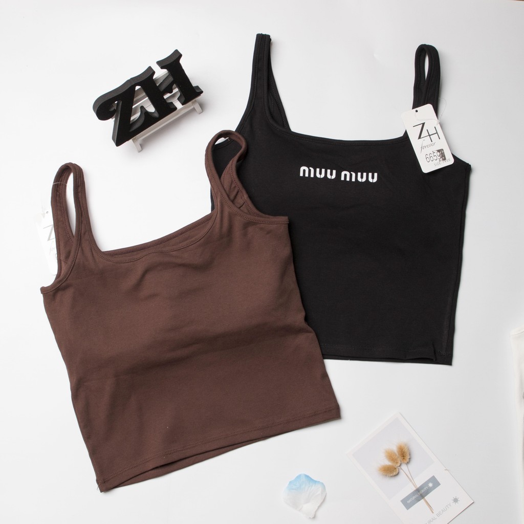 zh-forever.6659เสื้อสายเดี่ยวผ้าฝ้าย บราสายเดี่ยวฟองน้ำในตัวสายเดี่ยวมี ...