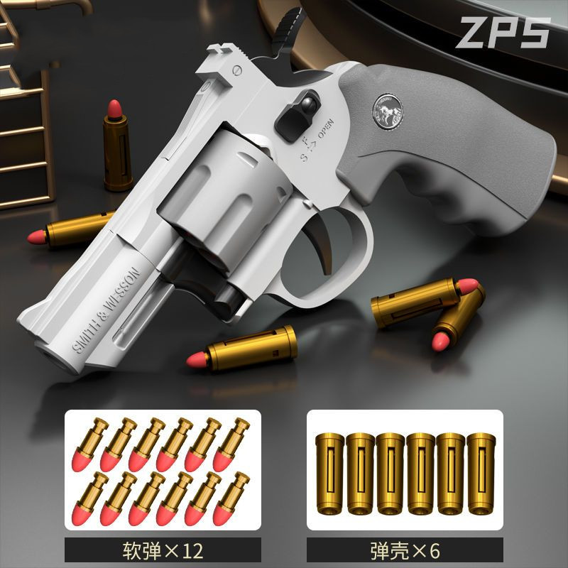 ZP5 ซ้ำ Revolver Soft Bullet ของเล่นปืนเปลือก Ejection | Shopee Thailand