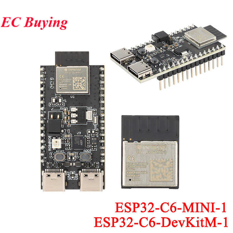 Esp32-C6-Devkitm-1 Esp32-C6-Mini 1 บอร์ดพัฒนาไร้สาย Wifi Esp32-C6 2.4Ghz Wi-Fi 6 Ble5 โมดูลเธรด ...