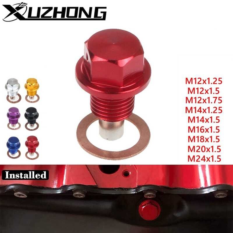 M12x1.5 M12x1.25 M14x1.5 M24x1.5 ปลั๊กแม่เหล็กน้ำมันกระทะอลูมิเนียมเกียร์ Discharge Bolt อะไหล่ ...