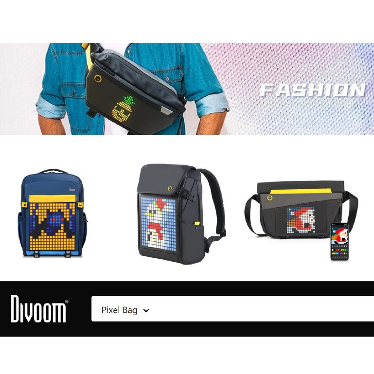 Divoom Pixel กระเป๋าเก็บสะสม ครอบครัว / V-bag / C-bag / M-backpack / S ...