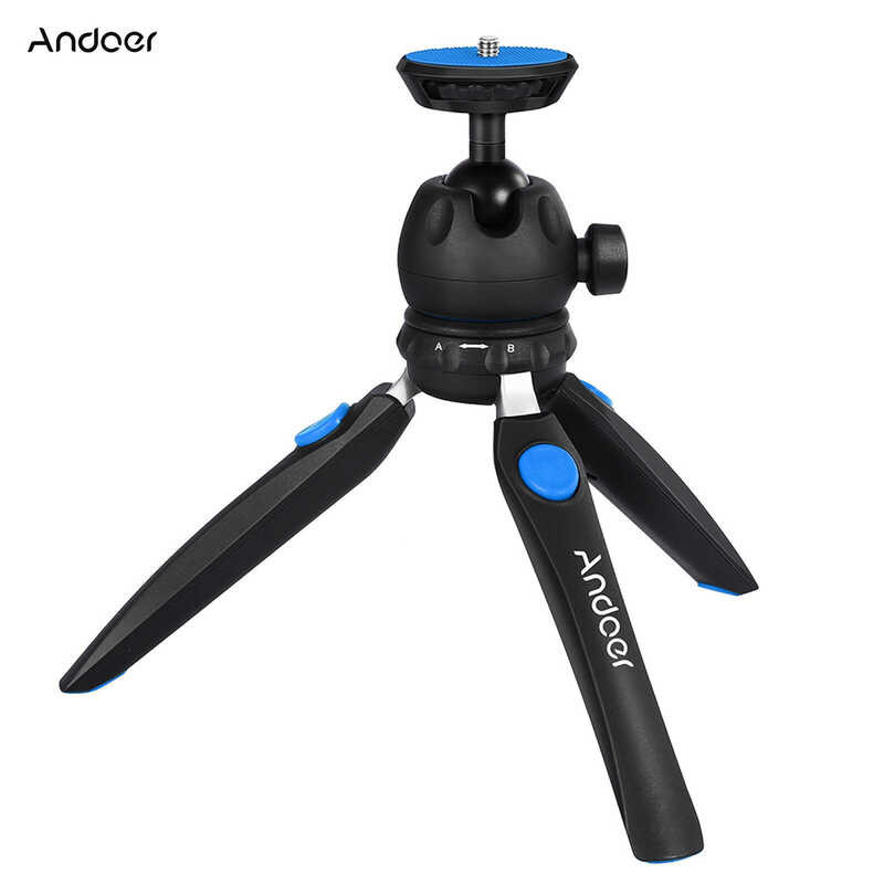 Andoer Mini Tabletop Phone Camera Tripod Removable Ball Head Portable ...