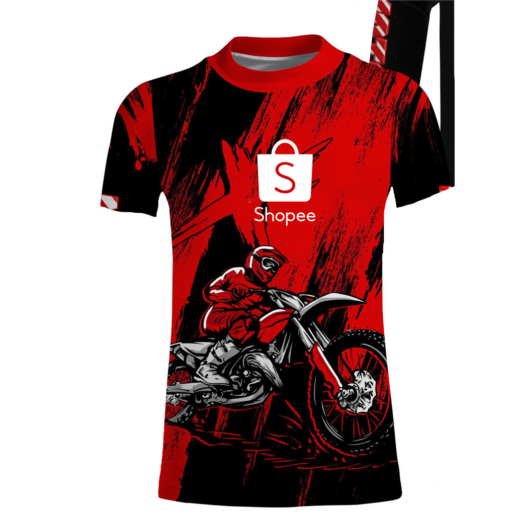 2024 SHOPEE Rider แขนสั้น (ขายดี)Jersey Corner SHOPEE XPRESS Motorcycle ...