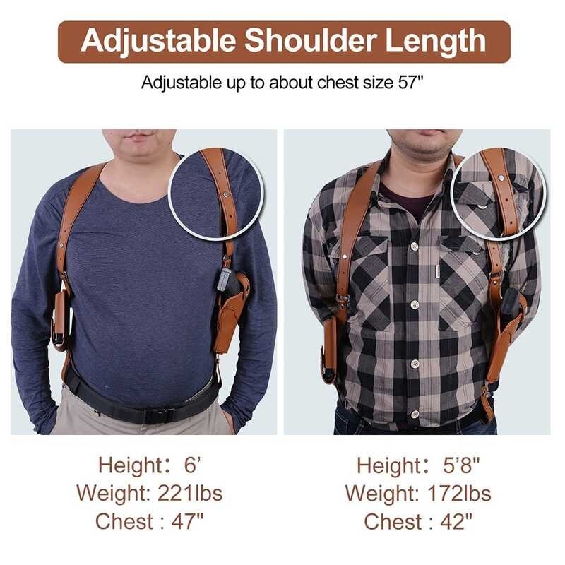 Tactical Concealed Leather Shoulder Holster Underarm Pistol Hand Carry ...