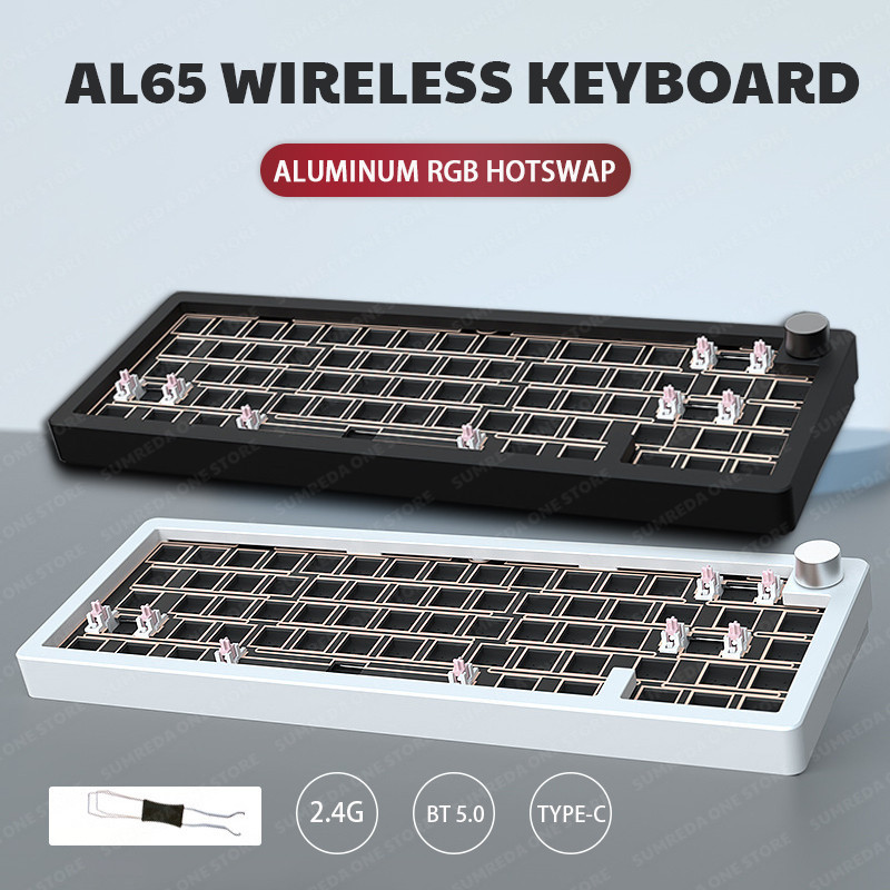 Black Snake AL65 Mini Wireless Aluminum Custom Mechanical Keyboard Kit ...