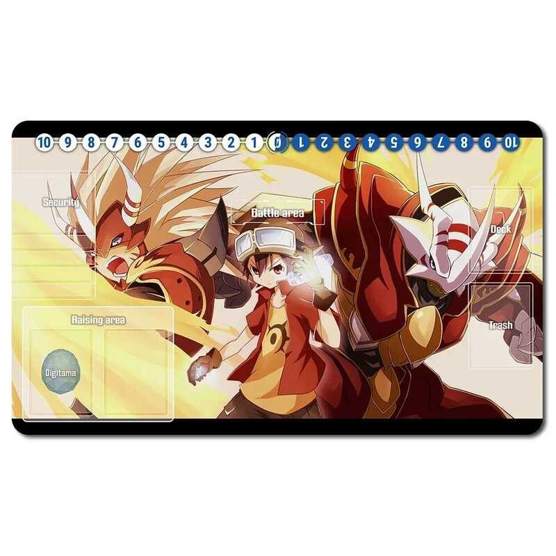297032 - เกมกระดาน Digimon Playmat ตารางขนาด 60X40 ซม. แผ่นรองเมาส์ Play Mats เข้ากันได้กับ DTCG ...
