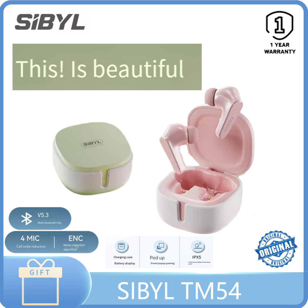 Sibyl TM54 ชุดหูฟังบลูทูธไร้สาย ตัดเสียงรบกวน สําหรับ Apple Huawei Xiaomi 2024 | Shopee Thailand