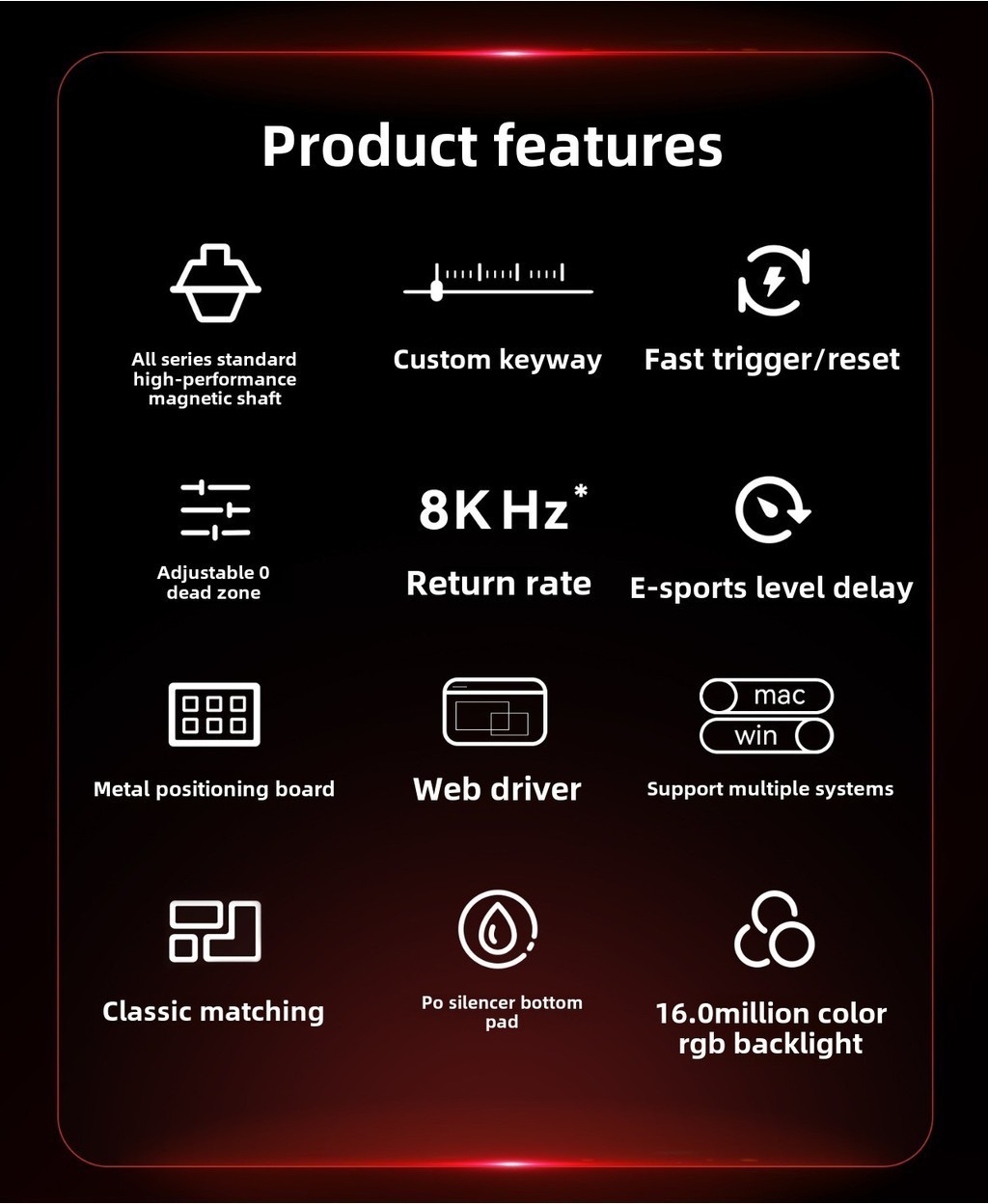 Madlions MAD 68 R/HE/Pro สวิทช์แม่เหล็กคีย์บอร์ดแบบมีสาย 8K Quick ...