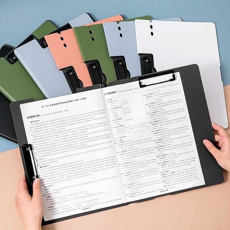 Clips Double A4 File Folder Clipboard Writing Pad Memo Clip Board Test ...