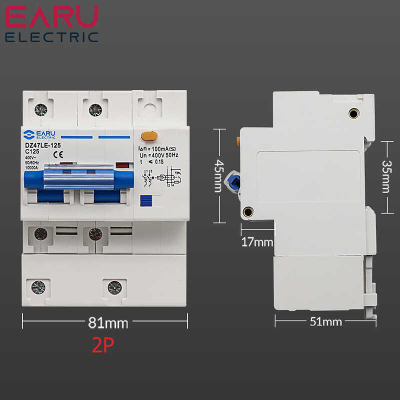 AC400V Three-Phase DZ47LE-125 ป้องกันการรั่วซึม RCBO ลัดวงจรป้องกัน2 | Shopee Thailand