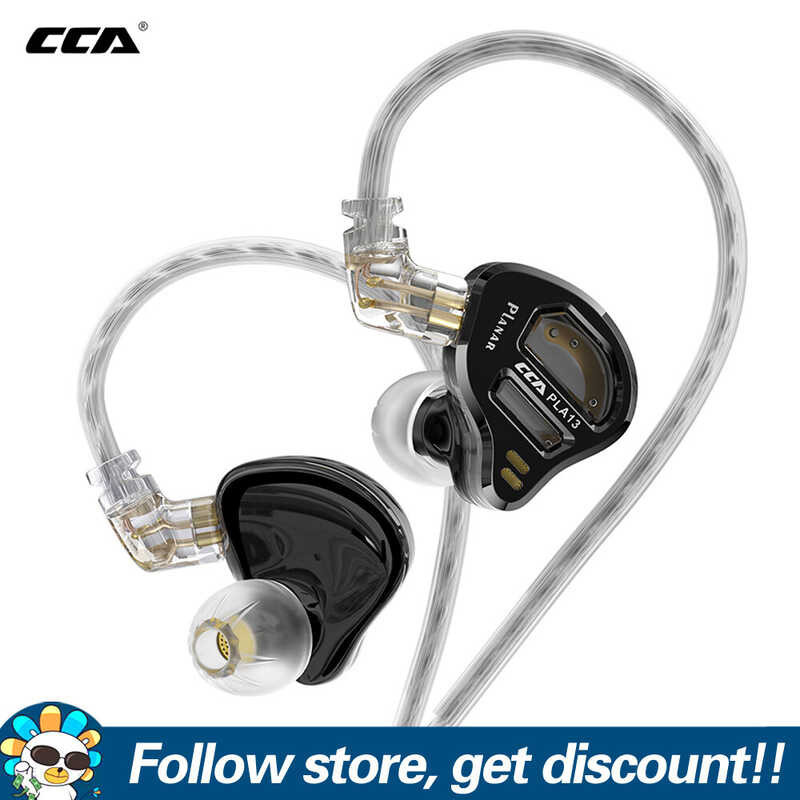 PLA13 Earphone CCA 13.2mm Planar Driver In Ear Earbuds Musician ...