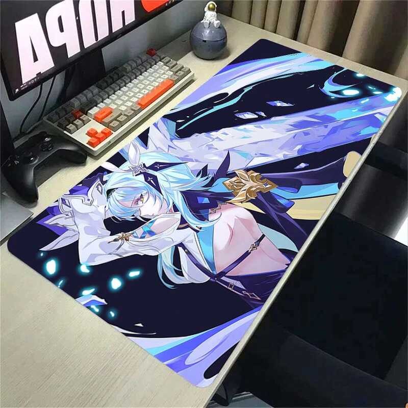 Genshin Impact แผ่นรองเมาส์สาวอะนิเมะ Eula Mousepad Gaming ล็อคขอบโต๊ะ ...