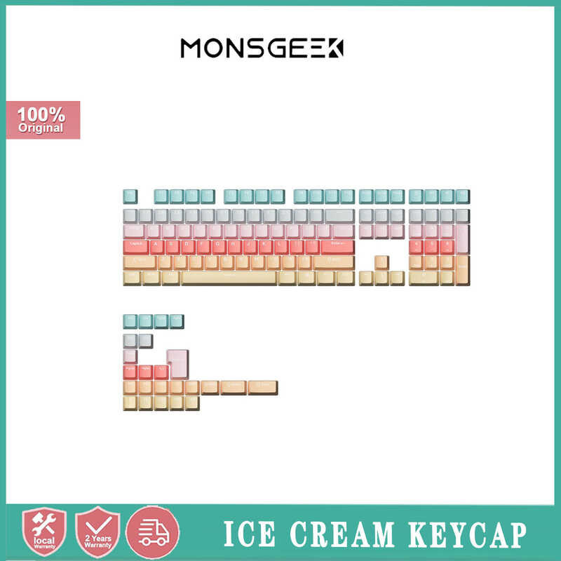 Rainbow/Ice Akko Monsgeek Cream Keycap Set 132-Key OEM Profile Full ...