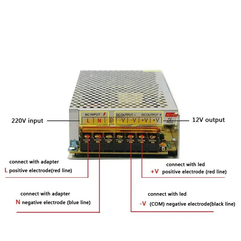 Switching Power Supply AC110V-220V To DC5V 12V 24V 36V 48V 5A 10A 20A 30A 40A 60A Led ...