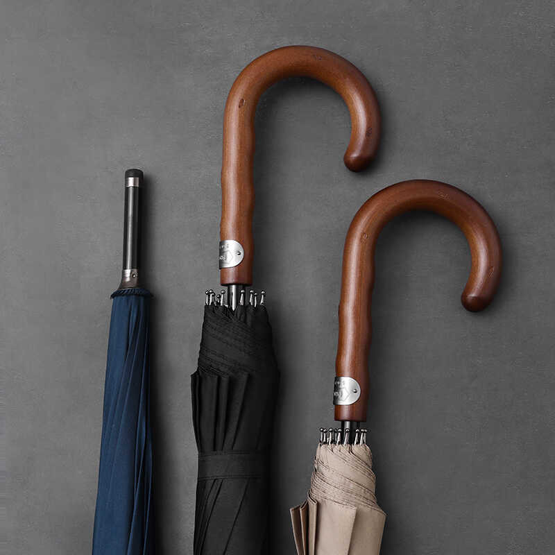 12K Men Large for Parasol Windproof Corporation Wooden Long Handle Golf ...