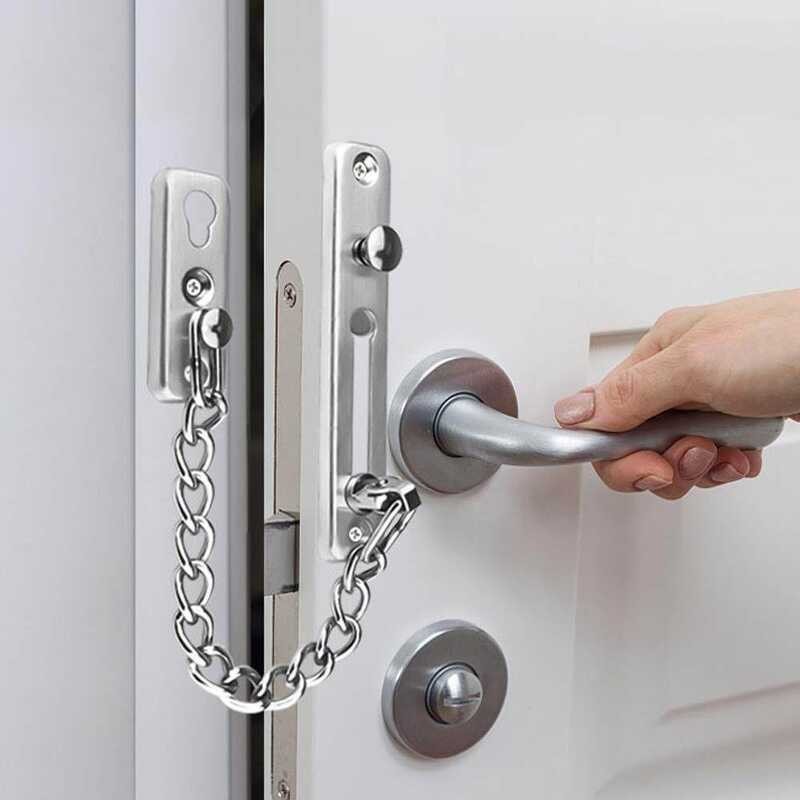 Door Chain Lock, Sus-304 Stainless Steel Security Chain Guard With ...