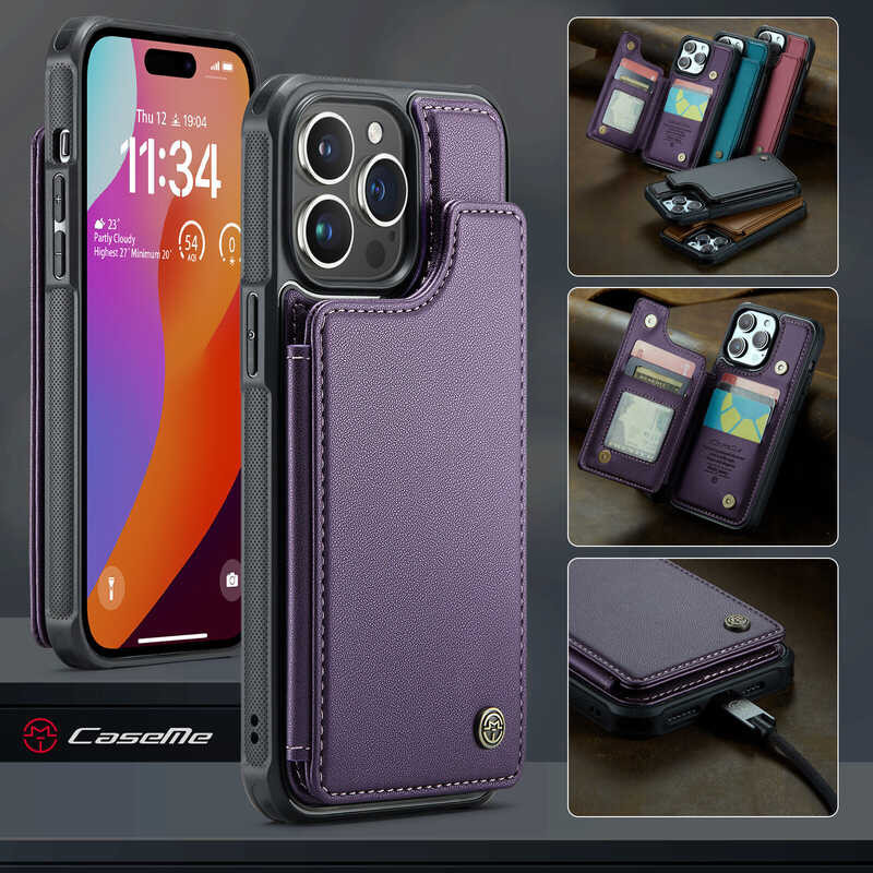 Retro Leather Mini Wallet Case (Iphone) | Shopee Thailand