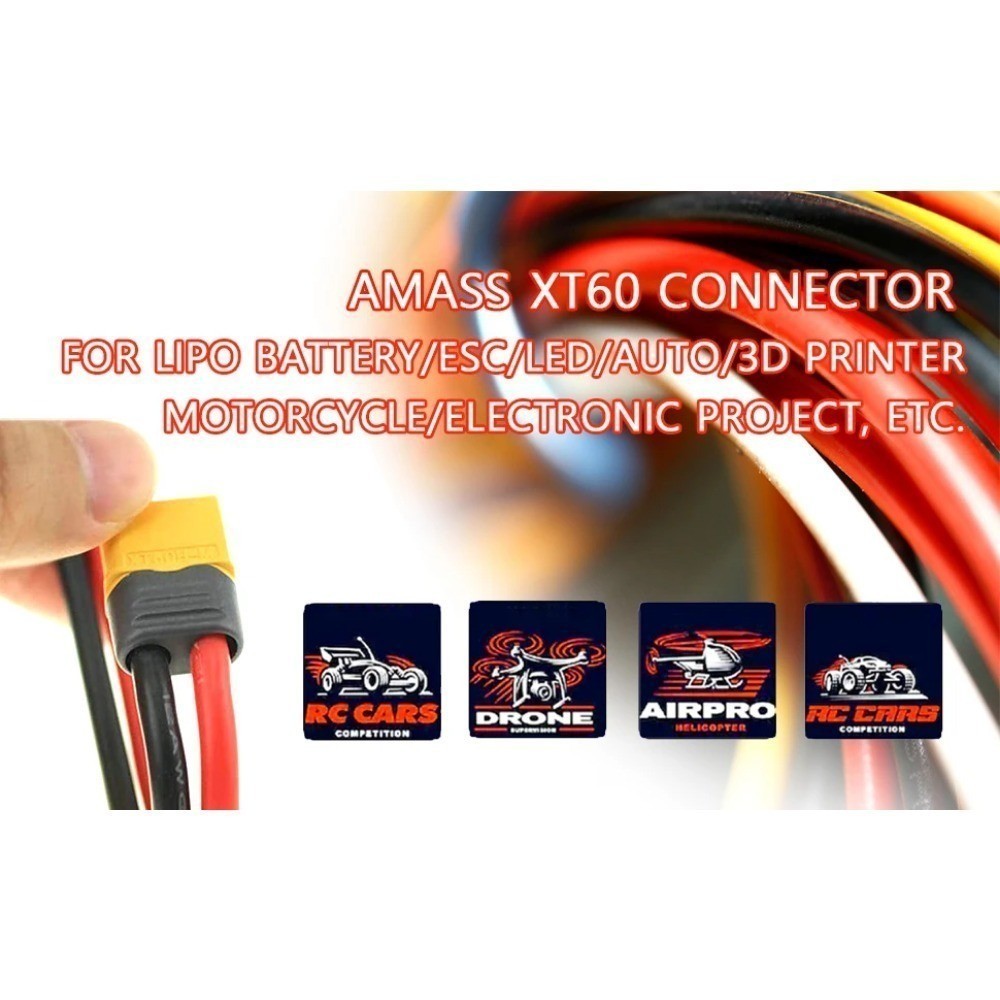 Amass XT60 XT60H ตัวเชื ่ อมต ่ อชายหญิงปลั ๊ กสําหรับแบตเตอรี ่ Lipo ...