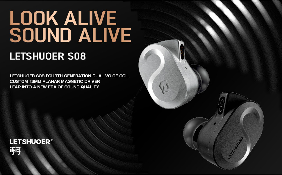 Letshuoer S08 รุ่นที่สี่ในหูฟัง Dual-coil 13 มม.Polar Magnetic Driver ...