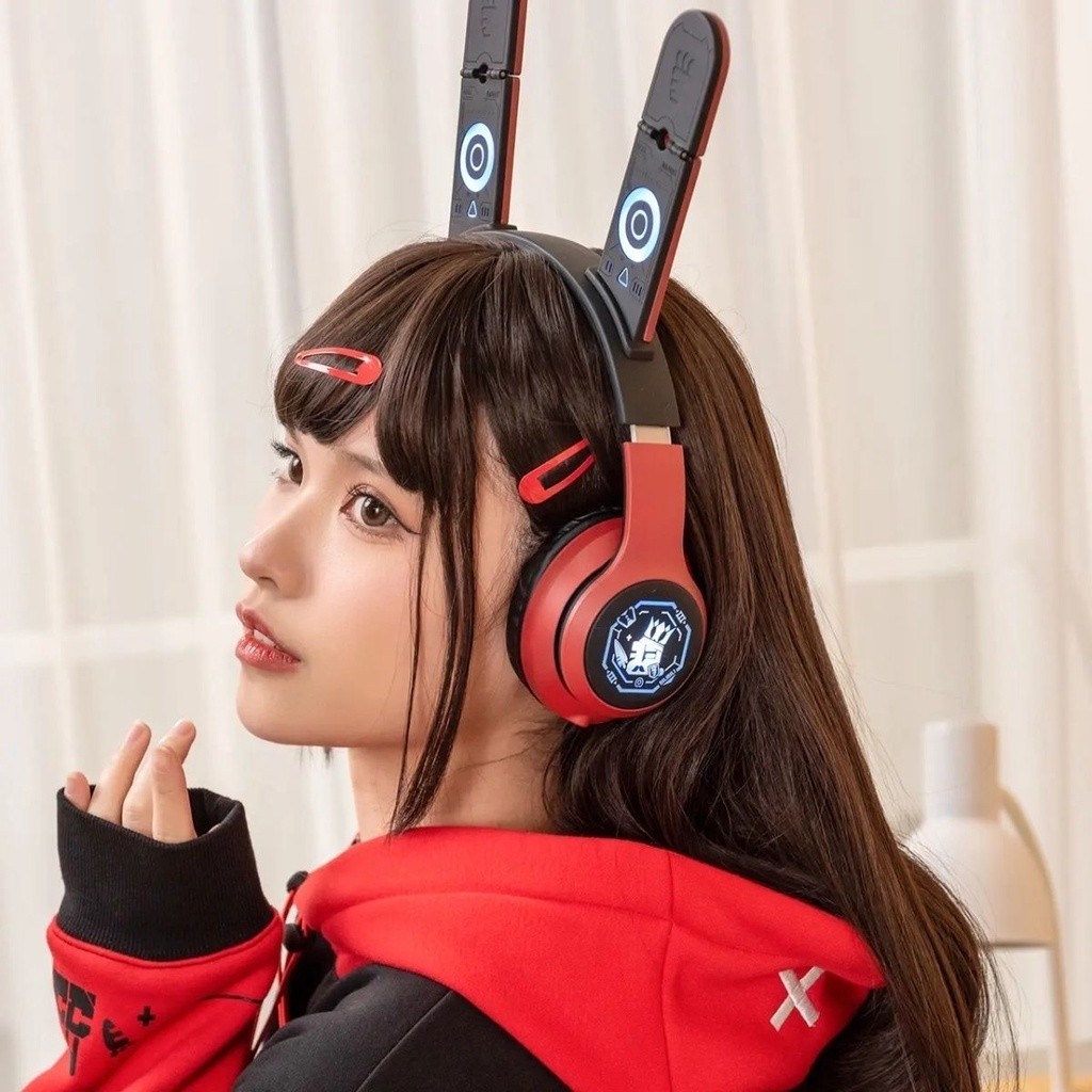 ใหม่ ชุดหูฟังไร้สาย รูปหูกระต่าย Bilibili ACE. Bunny Series ชุดหูฟังบลูทูธเรืองแสง พับได้ ...