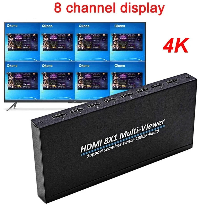 4k HDMI Multiviewer 8x1 1080p Quad Screen Multi Viewer 8 ภาพจอแสดงผลบน ...