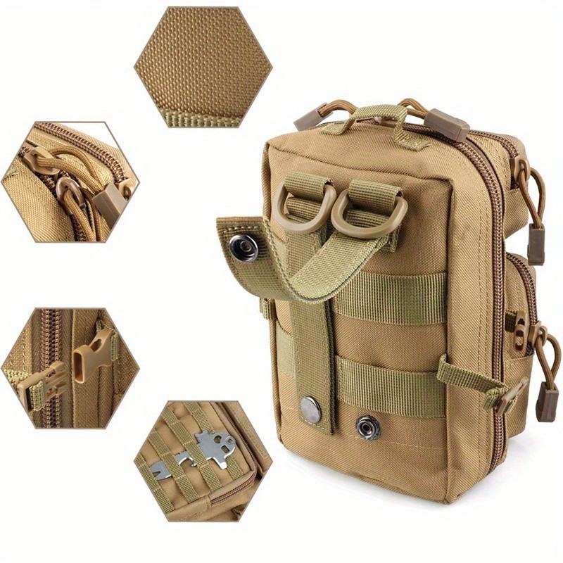 Luc Molle กระเป๋าเป้สะพายหลัง EDC ใส่โทรศัพท์มือถือ 2 ช่อง คาราบิเนอร์ ...