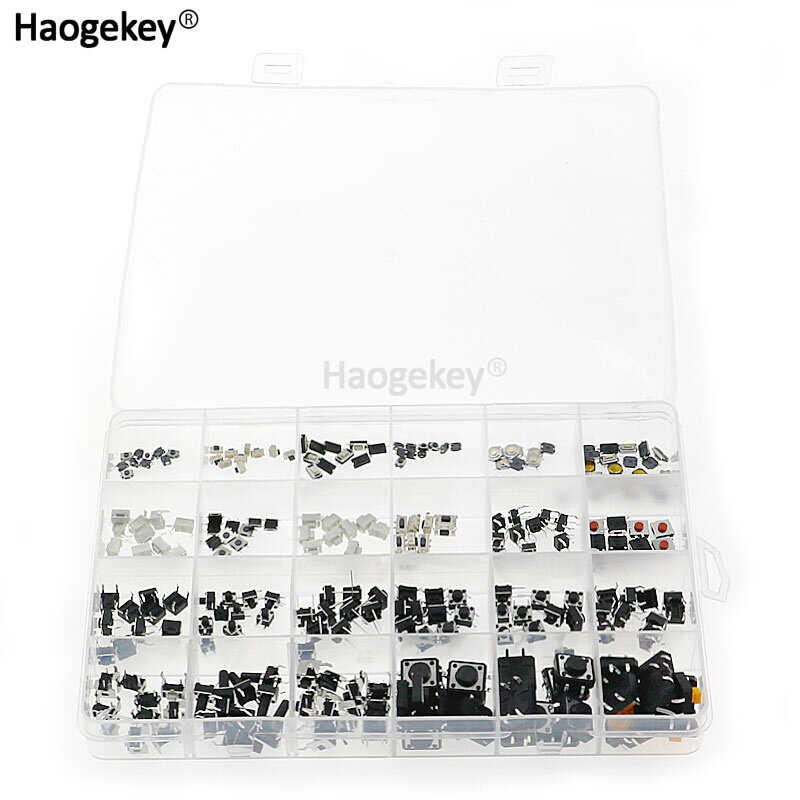 LY 250Pcs/Box Micro Switch Assorted Push Button Tact Switches Reset ...