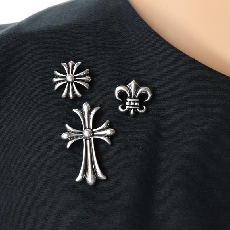 Chrome Hearts ยุโรป Retro Palace Baroque Cross เข็มกลัดปก Pin Badge ...