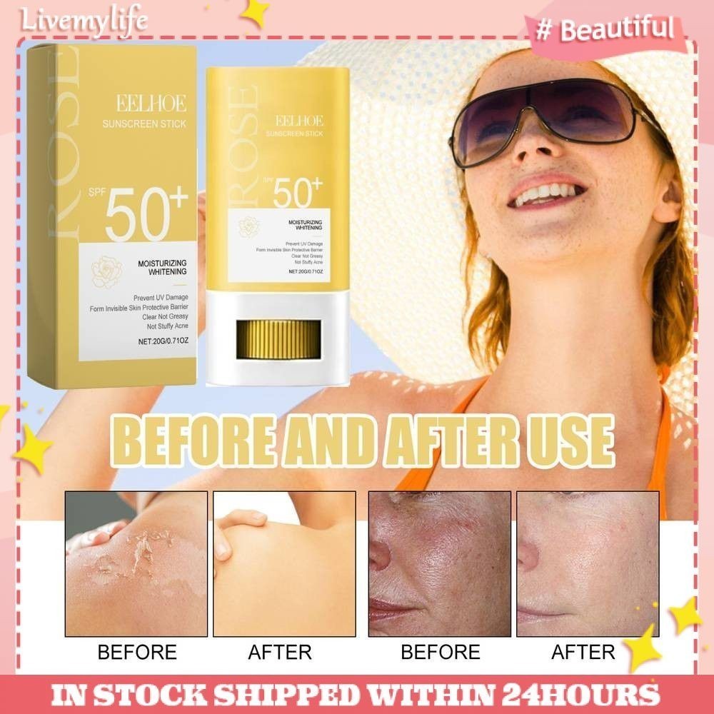 Eelhoe Rose Uv Sunscreen Stick ไม่ระคายเคืองครีมกันแดดสูตรอ่อนโยนยาวนาน ...