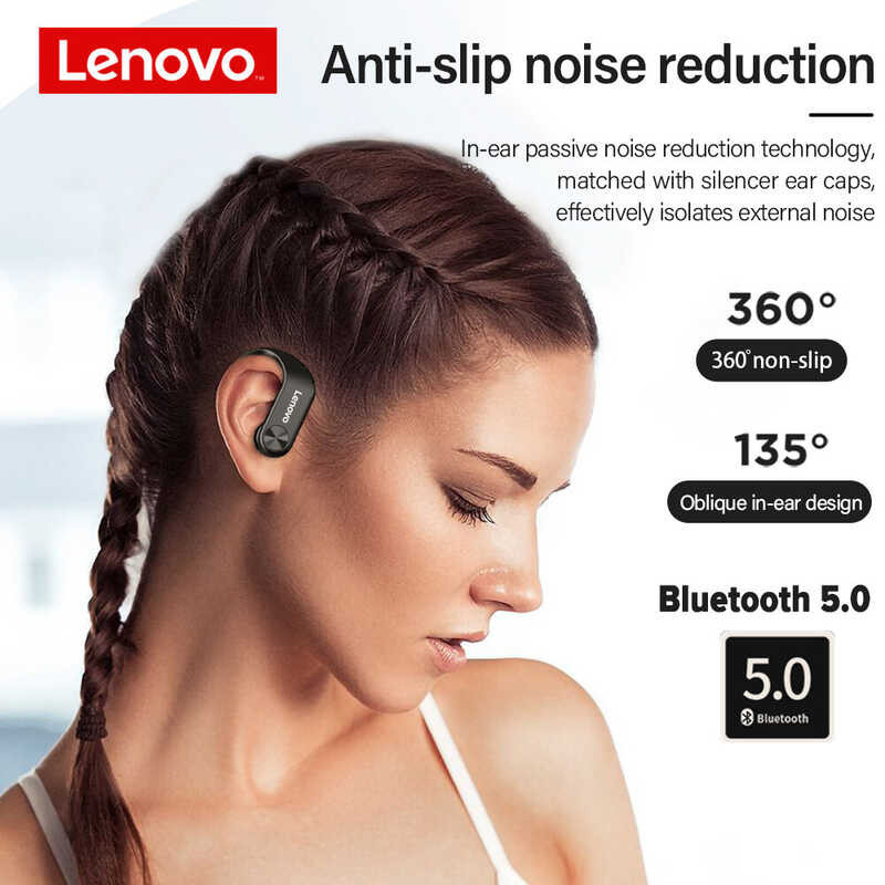 Lenovo Livepods Lp7/Lp75 TWS Bluetooth 5.0 Earbuds Ear Hook Headphone Wireless Sports Earphone ...