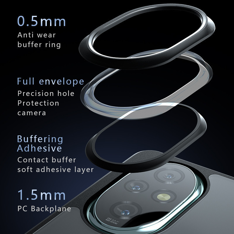 สําหรับ Honor 200,200 Pro กรณี ELVEV กันกระแทก Frosted Skin Feel Matte ...