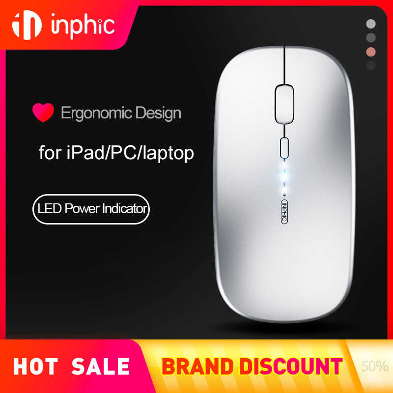 INPHIC M1P เมาส์ไร้สาย (มีแบตในตัว) (ปุ่มเงียบ) (มีปุ่มปรับ | Shopee ...