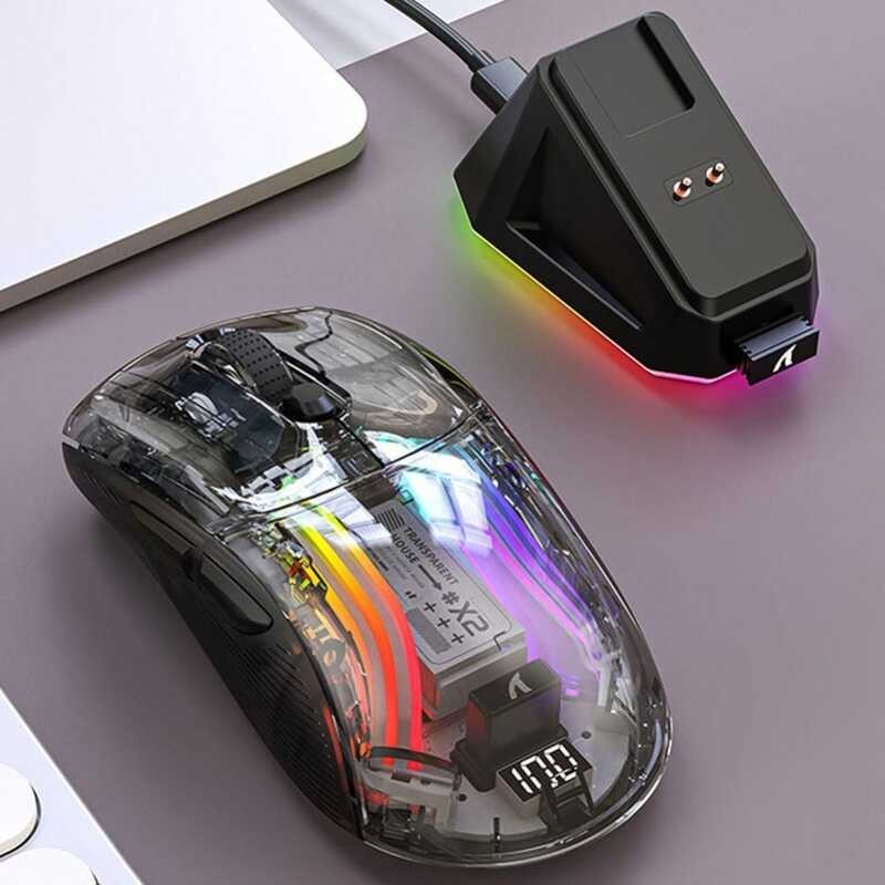 Gaming RGB Wireless Lighting 3 Modes Portable Mouse Bluetooth ...