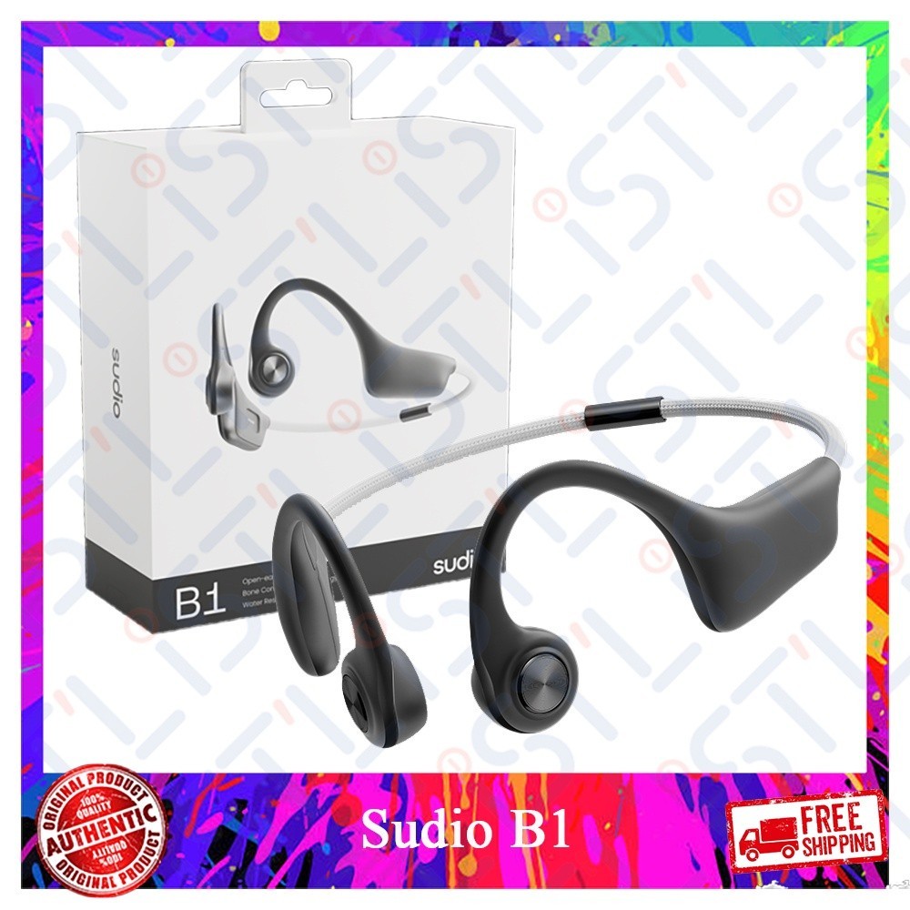 Sudio B1 Wireless Bluetooth Bone Conduction Headphone with Mic | Shopee ...