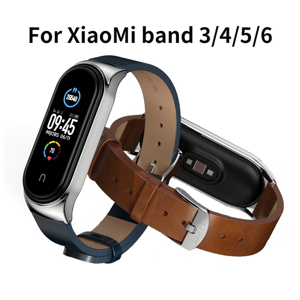 สายนาฬิกาข้อมือ สายหนังวัวแท้ แบบเปลี่ยน สําหรับ Xiaomi Mi Band 6 5 Mi Band 4 Mi Band 3 Xiaomi ...
