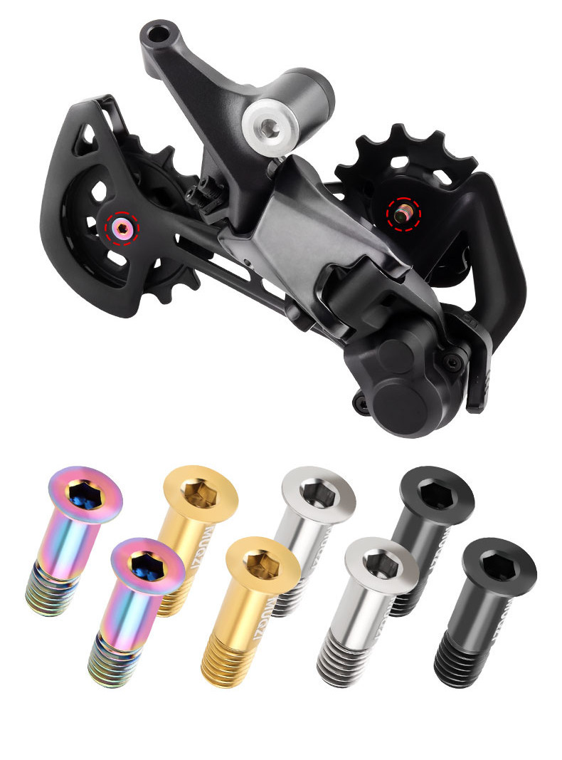 MUQZI 2 ชิ้นด้านหลัง Derailleur Jockey ล้อไทเทเนียม Bolts จักรยาน M5 Pulley สกรู | Shopee Thailand