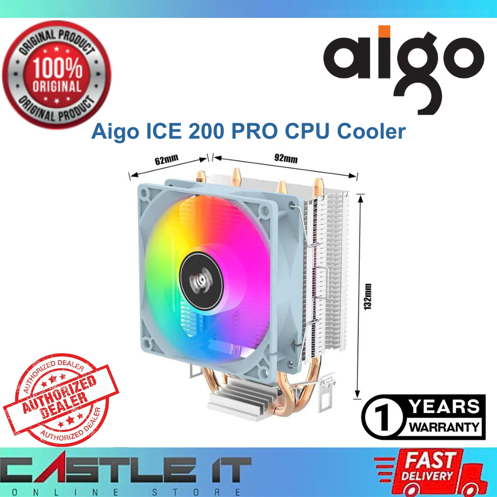 Aigo ICE 200 PRO CPU Cooler สําหรับ Intel LGA1700 1200 1150 1151 1155 ...