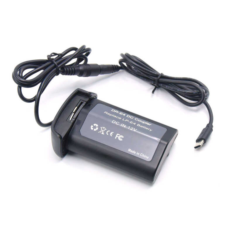 Lp-E4 Lp-E19 แบตเตอรี่ปลอม Dr-E4 DC Coupler + USB Type PD 12V สายไฟสำหรั | Shopee Thailand