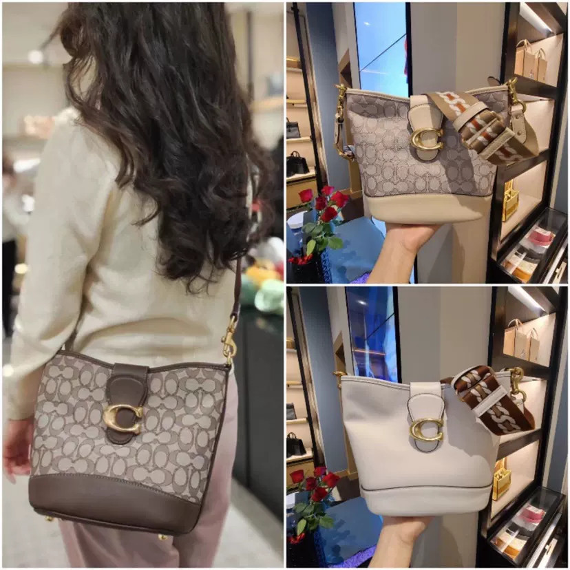 แท้% COACH CA112 CA113 กระเป๋าสะพายไหล่ข้างหนึ่งสำหรับสุภาพสตรี Retro ...