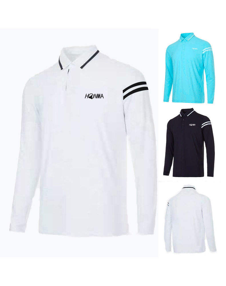[HONMA] Sports Golf Clothing เสื้อโปโลผู้ชายแขนยาวเสื้อยืดอินเทรนด์สี ...