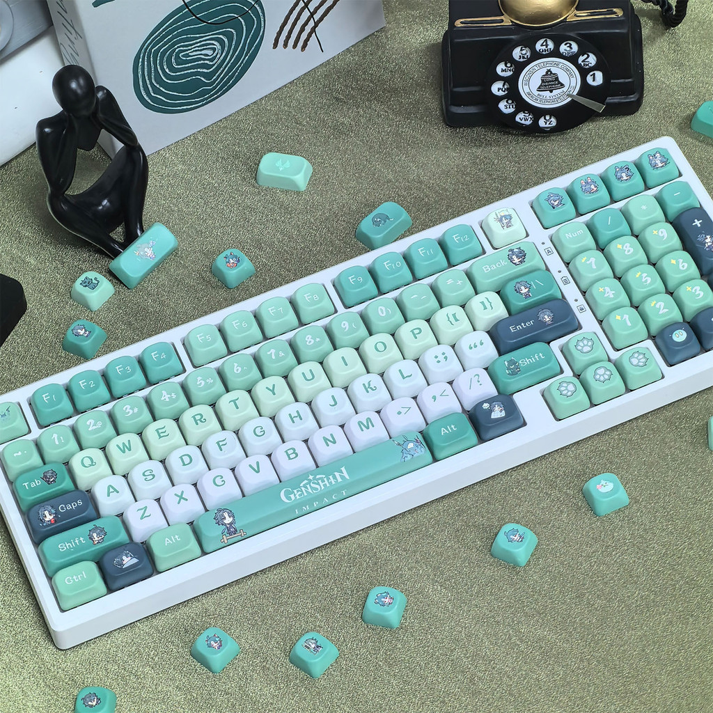 Genshin Impact Xiao Meow Original Keycap MOA โปรไฟล์ห้าด้านระเหิด ...