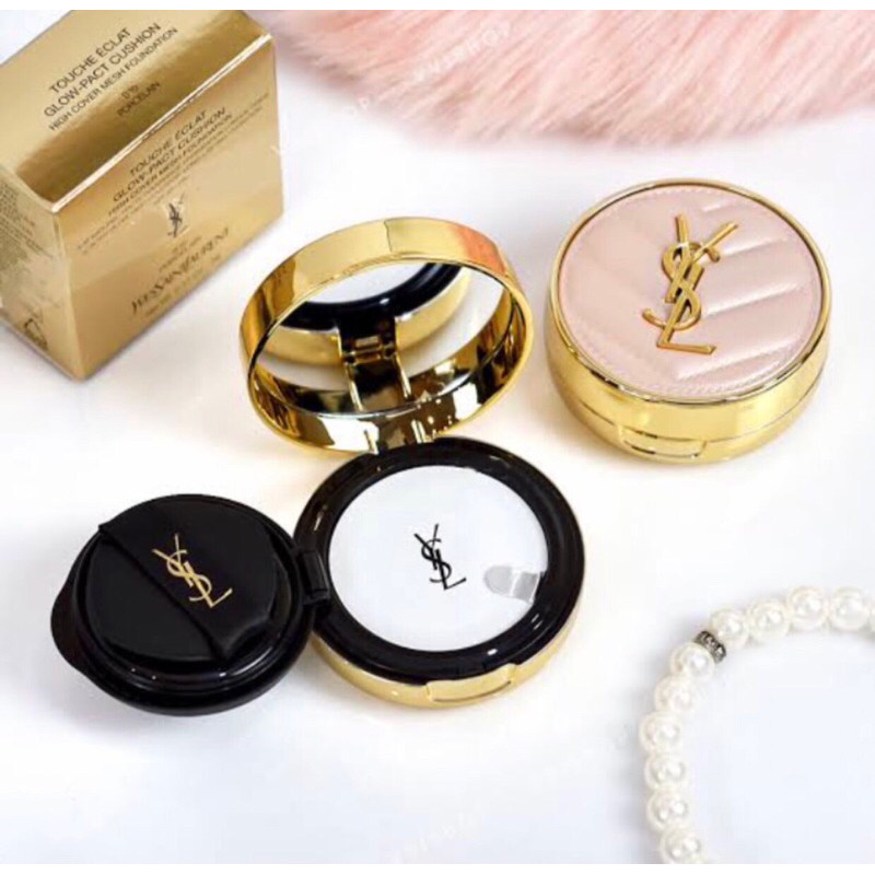 ♞คุชชั่นYsl ตลับชมพูน่ารักมากค่ะ รุ่นใหม่ล่าสุด YSL Touche Eclat Glow ...