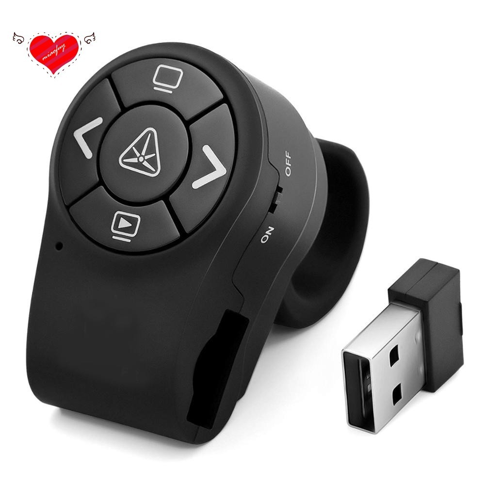 [ราคาถูก]Wireless Presenter RF 2.4G Finger Ring Remote PowerPoint PPT ...