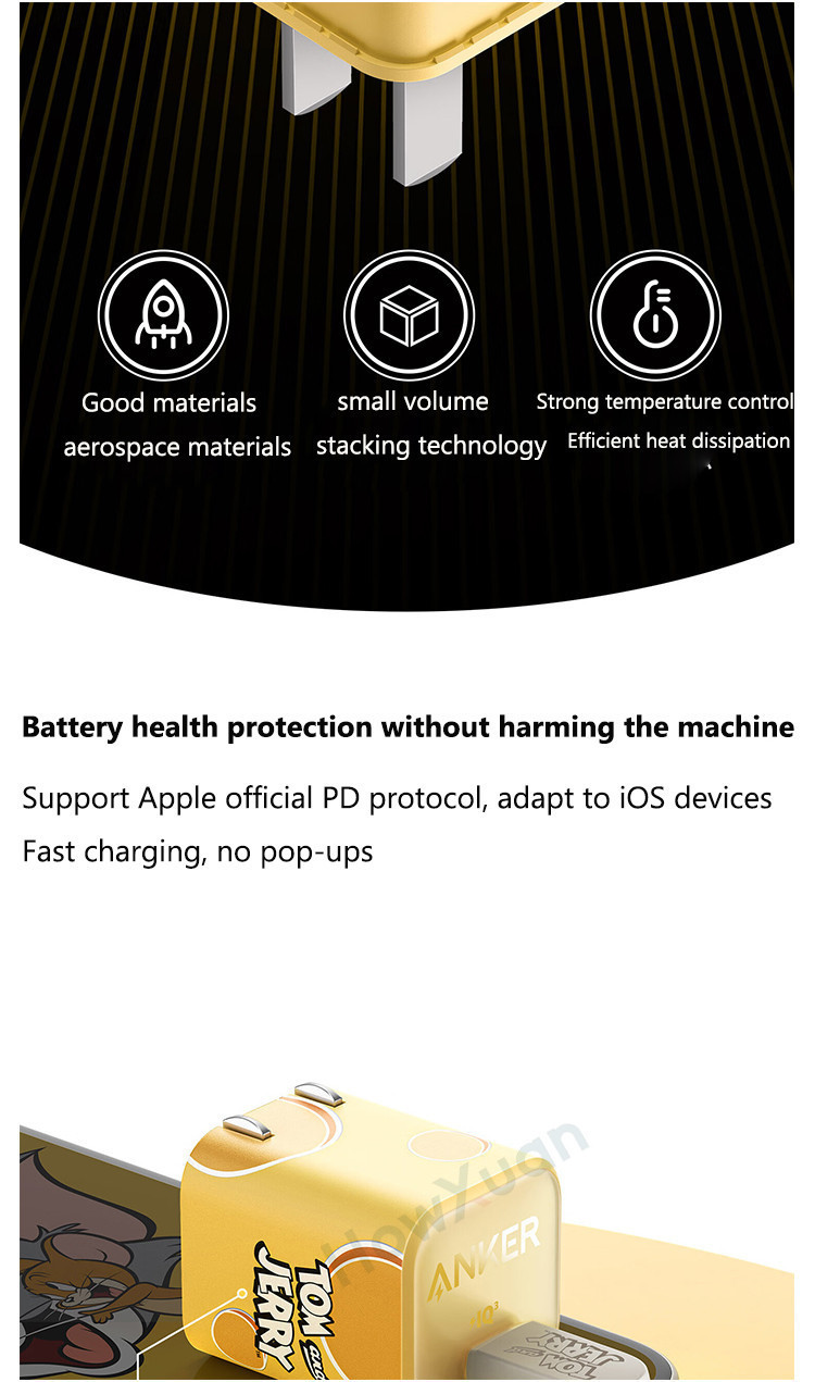 Anker 511 Charger Tom & Jerry Nano III 30W USB C GaN Charger PIQ 3.0 PPS Fast Charger | Shopee ...